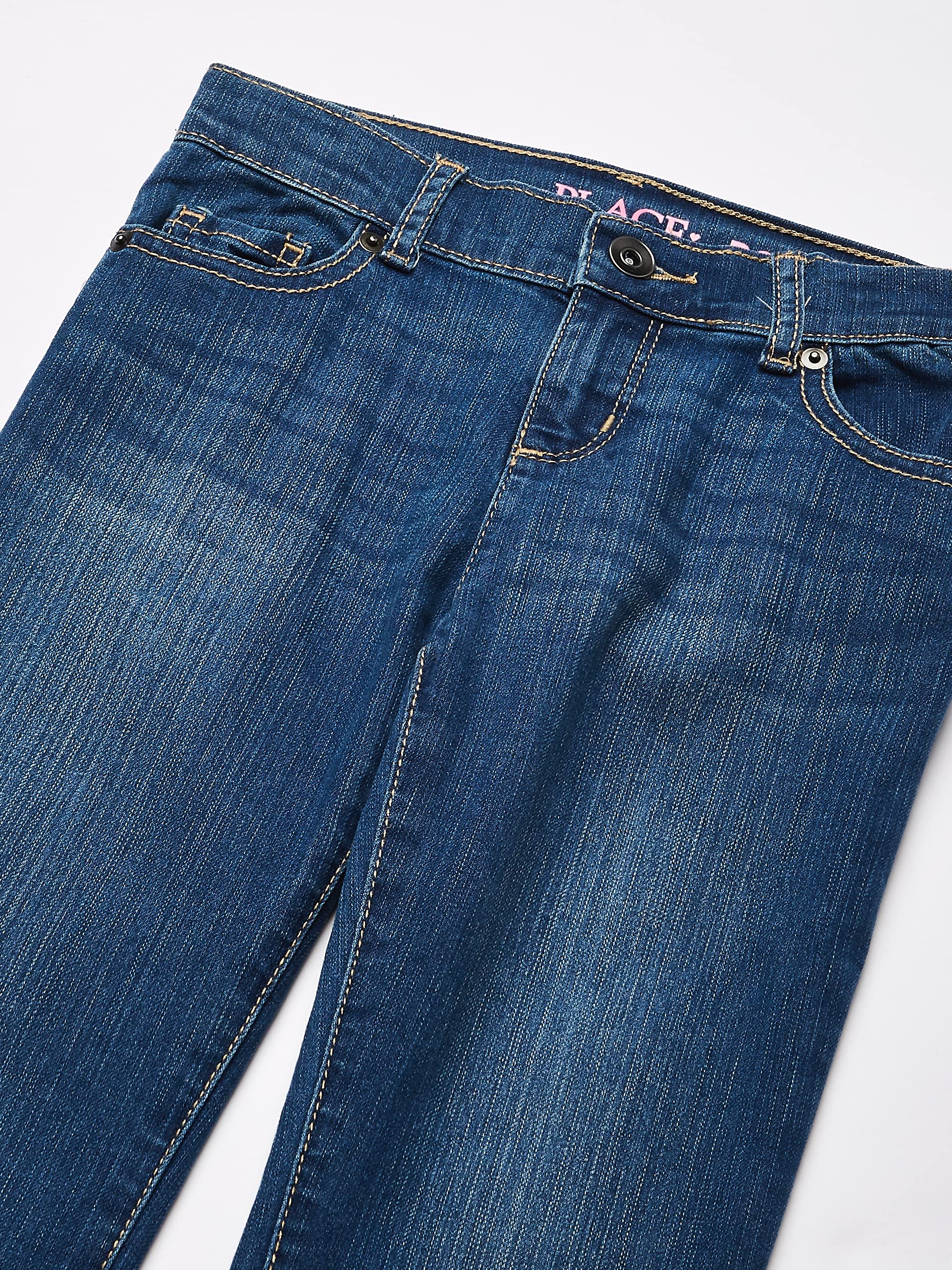The Children's Place girls Basic Bootcut Jeans, Md Lara Wash Single, 6-7 Slim US