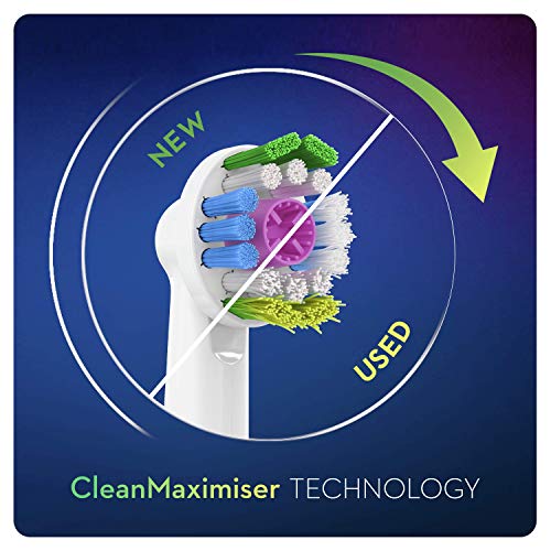 Oral-B Clean Maximiser Electric Toothbrush Heads, 3D White, Whitening Action, Pack of 3, Pack for Letterhole, White
