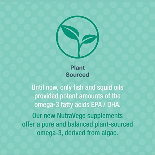 Nature's Way NutraVege Omega-3 Plant Based Supplement- Vegetarian, Vegan- 500 mg, 30 Count