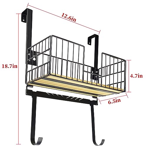 Fabias Over The Door Ironing Board Holder, Especially for 1 3/4" Thick Doors (with Basket)