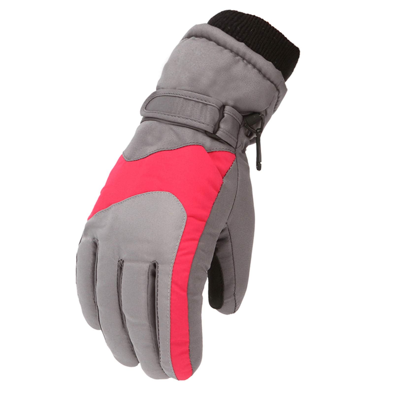 Aniywn Kids Warm Gloves Waterproof Ski Snowboard Gloves Thermal Gloves with Adjustable Buckle for Boys and Girls 6-11 Years