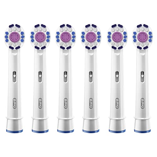 Oral-B 3D White Electric Toothbrush Replacement Brush Heads, 6 Count