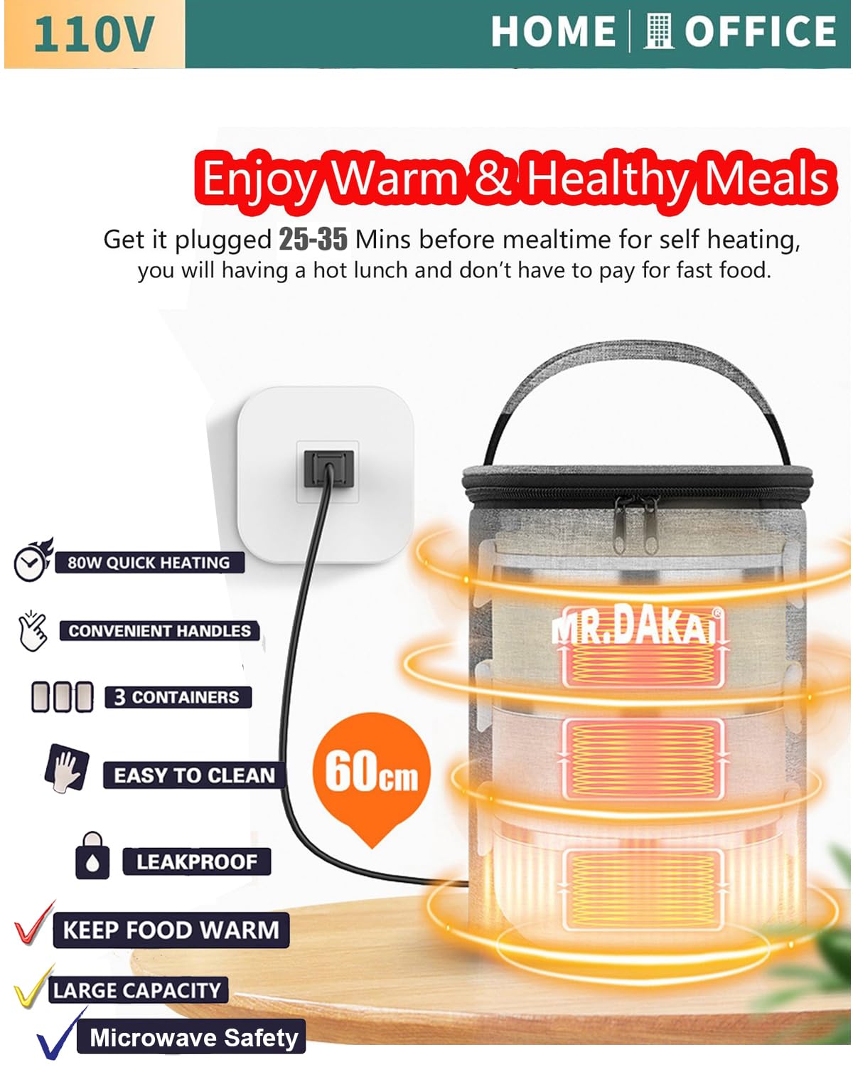 Bento Box Adult Lunch Box with Insulated Bag Spoon Fork, Stainless Steel Thermal Food Container 3-Tier Stackable Lunch Box for Adults Teens, Leak-proof Salad Snack Boxes for Work, School- Rainbow
