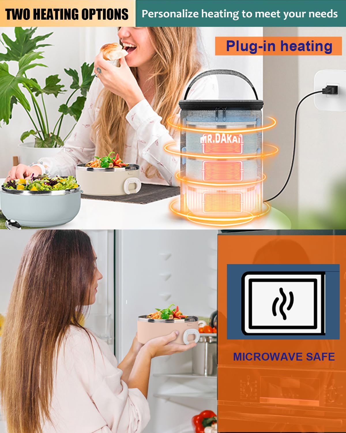 Bento Box Adult Lunch Box with Insulated Bag Spoon Fork, Stainless Steel Thermal Food Container 3-Tier Stackable Lunch Box for Adults Teens, Leak-proof Salad Snack Boxes for Work, School- Rainbow