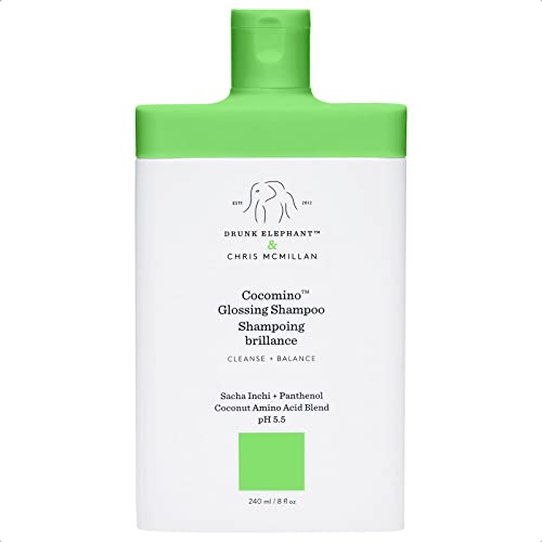 Drunk Elephant Cocomino Glossing Shampoo. Sulfate-Free and Color-Safe Gentle Shampoo for Hair and Scalp (240 mL / 8 Fl Oz)