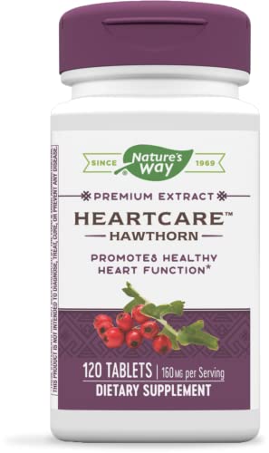 Nature's Way Heart Care Hawthorn Extract, Supports Healthy Heart Function*, 120 Tablets