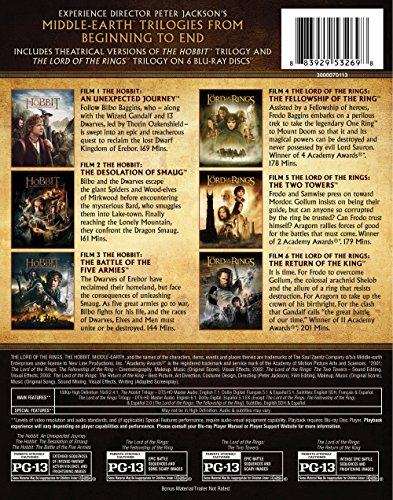 Middle-earth Theatrical Collection (BD) [Blu-ray]