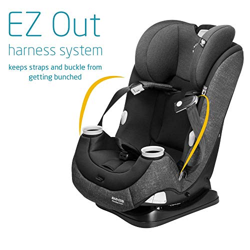 Maxi-Cosi Pria Max All-in-One Convertible Car Seat, rear-facing, from 4-40 pounds; forward-facing to 65 pounds; and up to 100 pounds in booster mode, Nomad Black