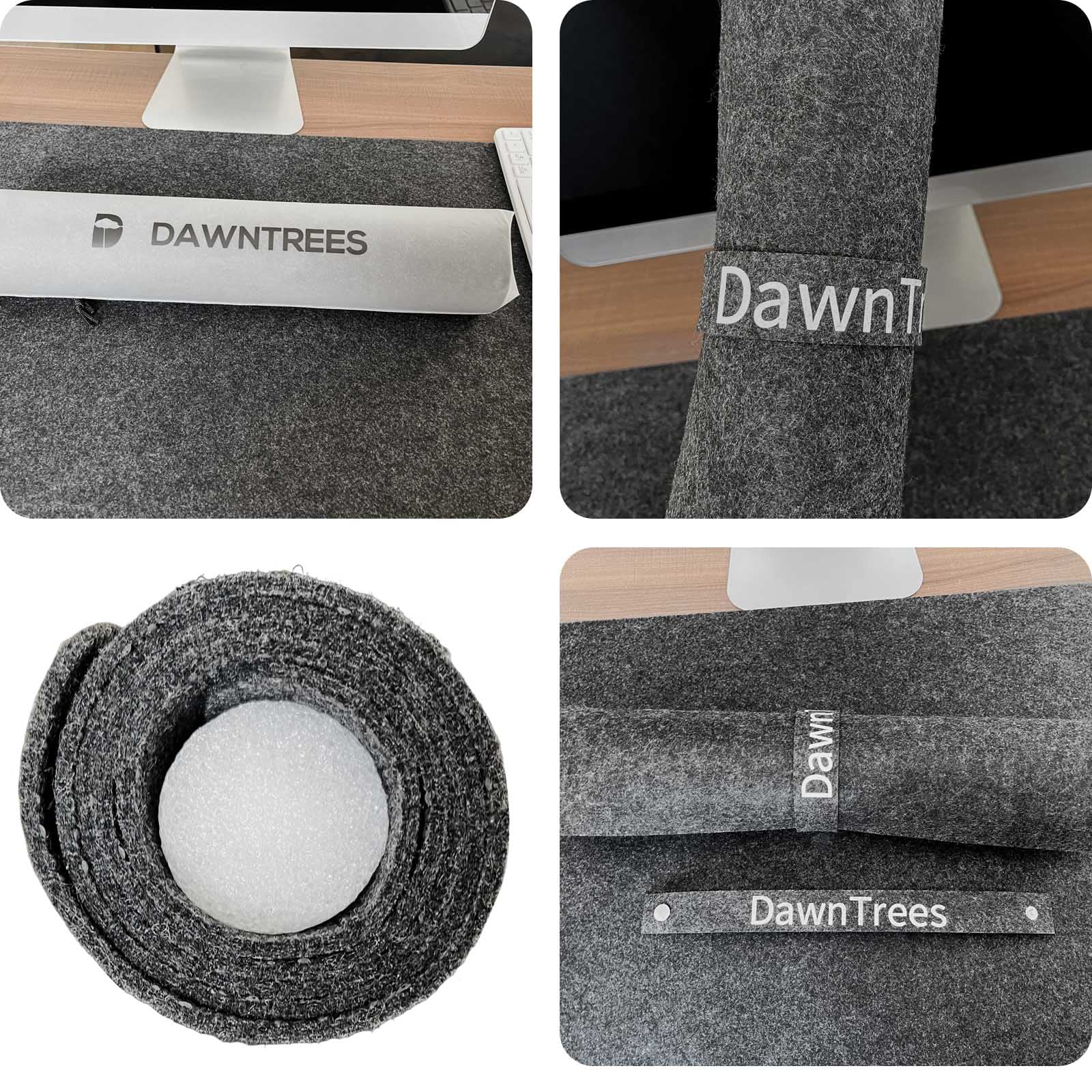 Large Felt Desk Pad | Computer Mat for Desk(36x12Inches)|Desk Mat for Keyboard and Mouse|Dark Grey