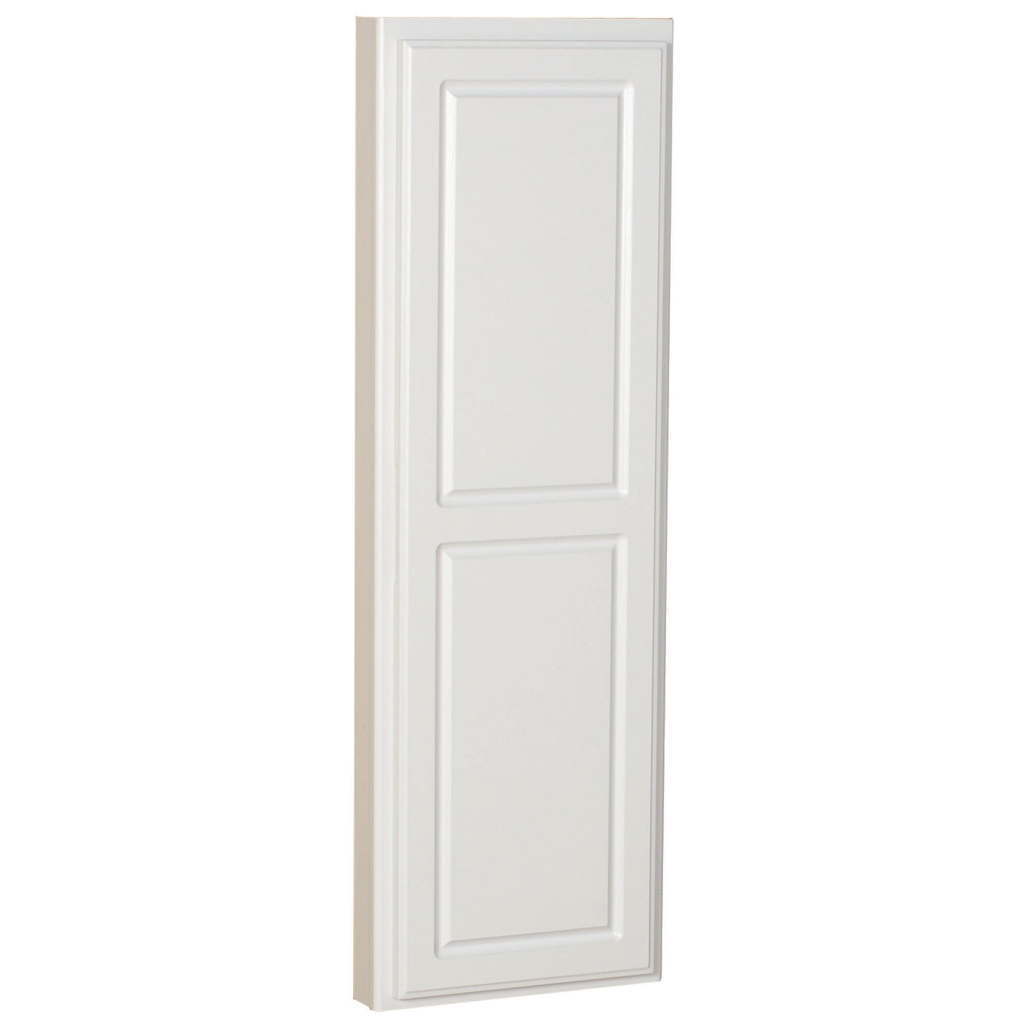 Household Essentials In-Wall Recessed Ironing Cabinet With Storage Shelves, White
