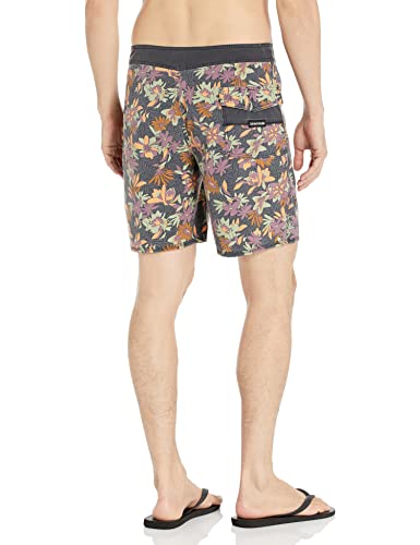 Quiksilver Men's Standard Surfsilk Washed 18 Boardshort Swim Trunk Bathing Suit, Iron Gate, 28