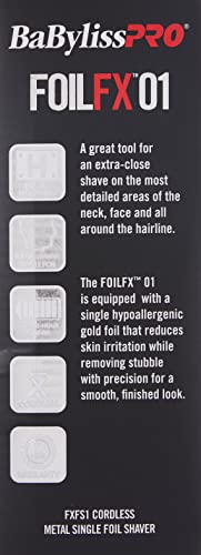 BaBylissPRO Barberology Foil Shaver FXFS1 SILVERFX Professional High-Torque Shaver