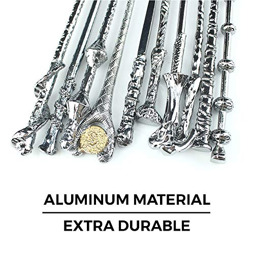 Original 10 Magical Themed Wizard Wand Makeup Brushes, Metal, Extra Durable, Soft Brushes
