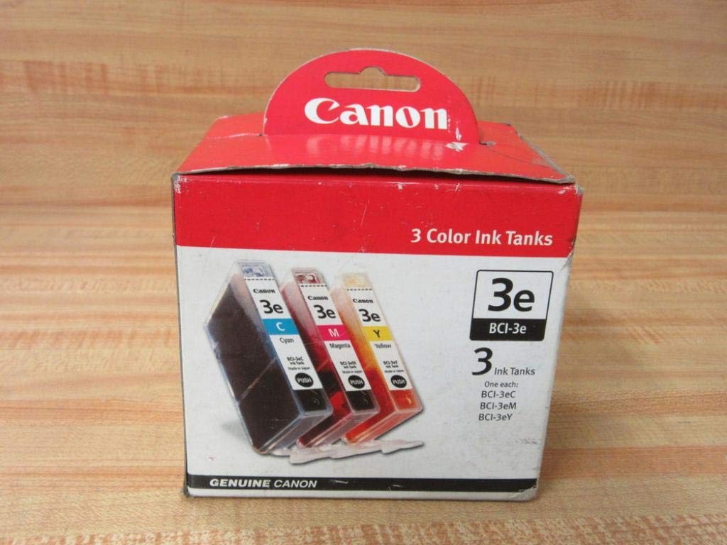 Canon BCI-3e Color Ink Tank for the BC-31e InkJet Cartridge - 3 Pack Cyan/Magenta/Yellow-4480A263