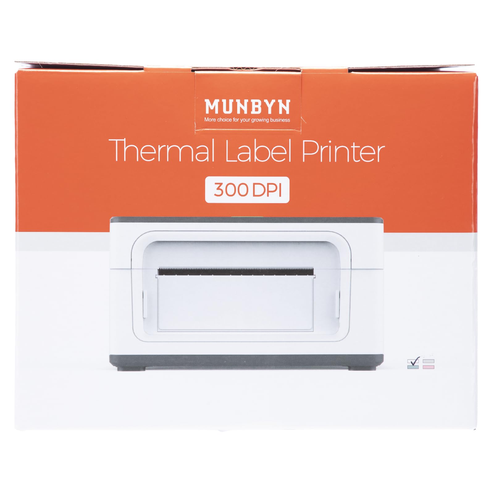 MUNBYN Thermal Label Printer 300DPI, 4x6 USB Shipping Label Printer for Shipping Packages & Small Business, Thermal Printer for Shipping Labels with USPS Shopify Ebay, One-Click Setup for Windows Mac
