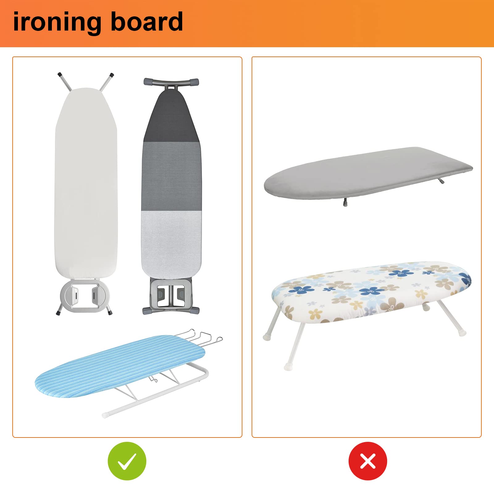TJ.MOREE Ironing Board Holder Wall Mount - Laundry Room Iron and Ironing Board Hanger Laundry Room Decor Organization and Storage (T&V Shaped)