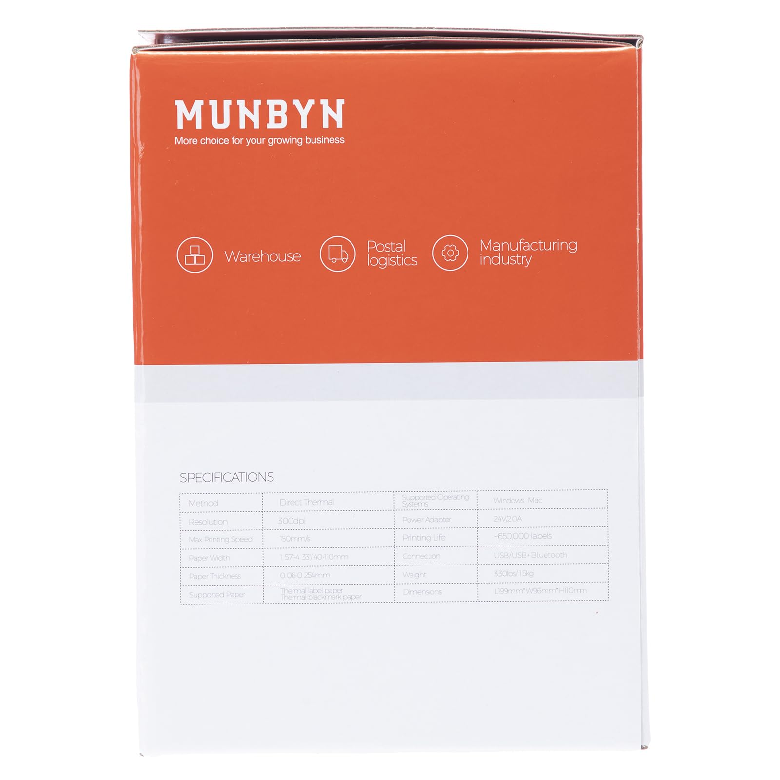 MUNBYN Thermal Label Printer 300DPI, 4x6 USB Shipping Label Printer for Shipping Packages & Small Business, Thermal Printer for Shipping Labels with USPS Shopify Ebay, One-Click Setup for Windows Mac