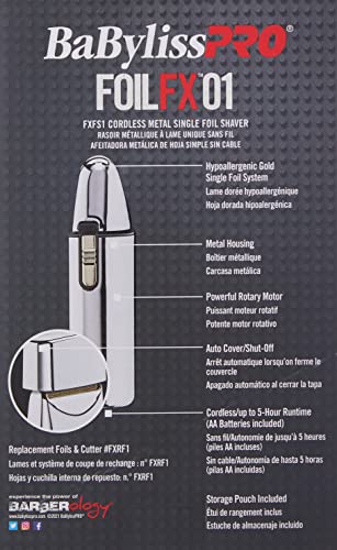 BaBylissPRO Barberology Foil Shaver FXFS1 SILVERFX Professional High-Torque Shaver