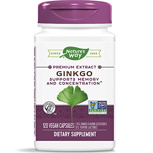 Nature's Way Premium Extract Ginkgo, Memory and Concentration*, 120 Capsules