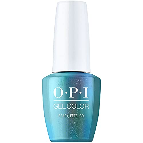 OPI GelColor, Ready, Fête, Go, Blue Gel Nail Polish, Holiday'21 Celebration Collection, 0.5 fl. oz.