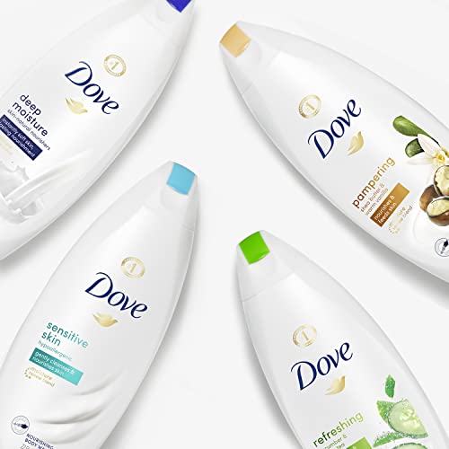 Dove Mixed Body Wash Pack with Natural Nourishers for Instantly Soft Skin and Lasting Nourishment Cleanser That Effectively Washes Away Bacteria While Nourishing Your Skin 4 Count