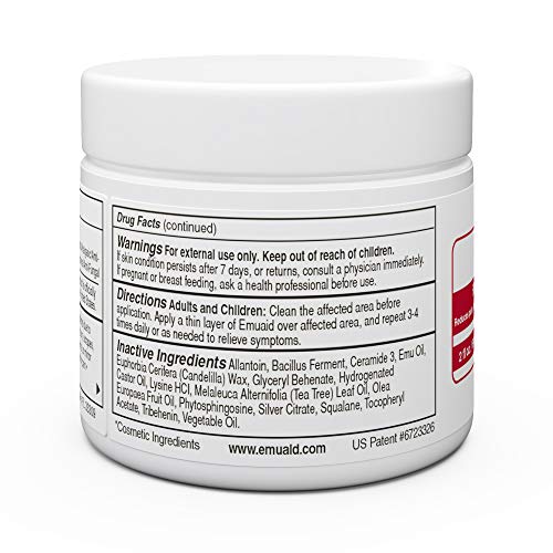 emuaid EMUAIDMAX Ointment 2oz - Eczema Cream. Maximum Strength Treatment. Use Max Strength for Athletes Foot, Psoriasis, Jock Itch, Anti Itch, Rash, Shingles and Skin Yeast Infection.