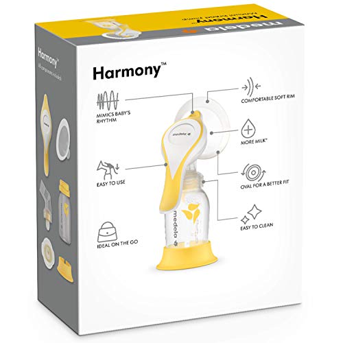 Medela Manual Breast Pump | Harmony Single Hand Breast Pump with Flex Breast Shields for More Comfort and Expressing More Milk