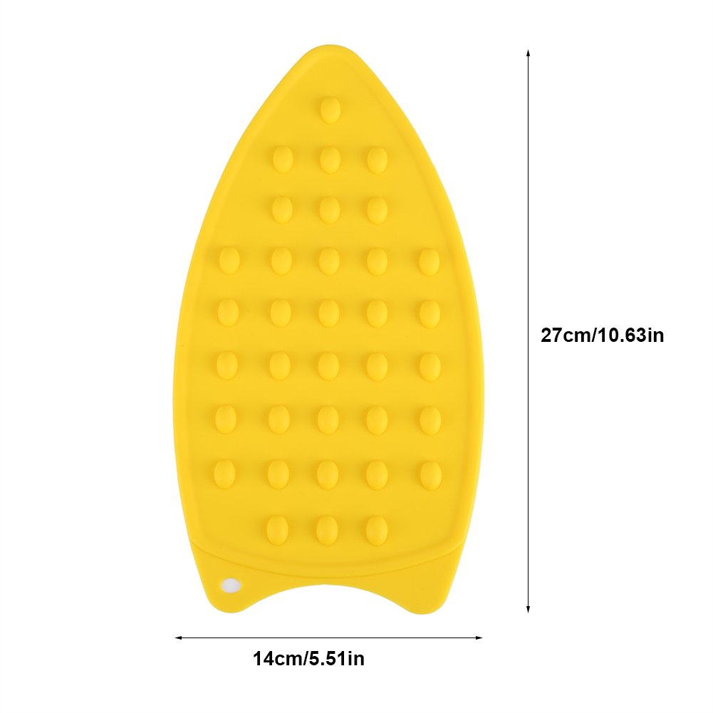 Silicone Anti Slip Iron Rest Pad, Iron Rest for Ironing Board Portable Ironing Stand for Travel and Mini Quilting Iron Use Hot Safety Ironing Rest Pad (yellow)