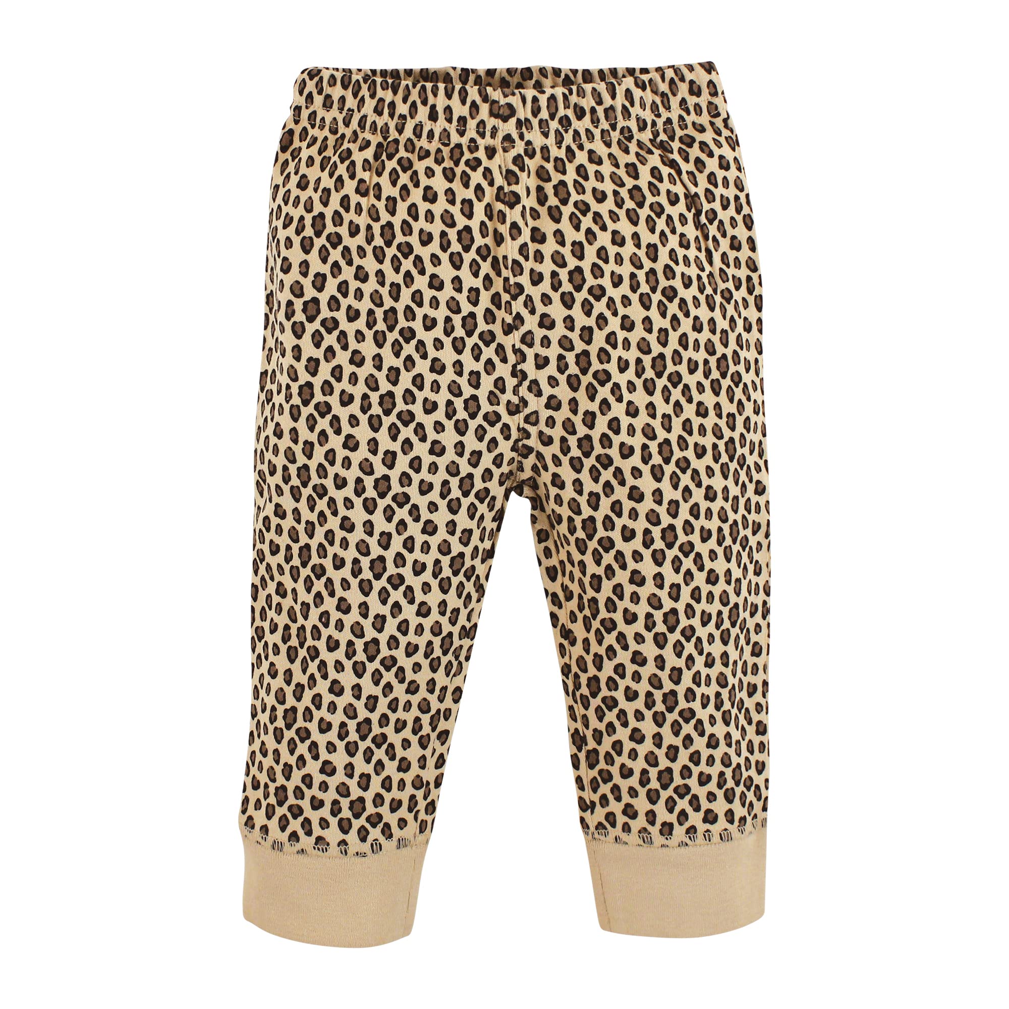 Hudson Baby Unisex Baby Cotton Pants and Leggings, Gold Heart Plaid, 6-9 Months