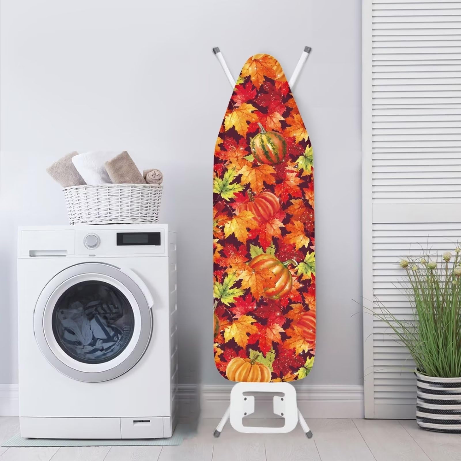 Mumeson Maples Ironing Board Protection Covers Thick Padding, Elastic Edge, Silicone Coated, Resist Scorching and Staining, Adjustable Fastener Iron Board Covers