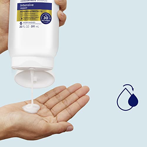 Dove Ultra Intensive Repair Concentrate Shampoo And Conditioner For Damaged Hair Repairs And Protects In 30 Seconds, 2X More Washes, Combo Pack, 20 fl oz (Pack of 2)