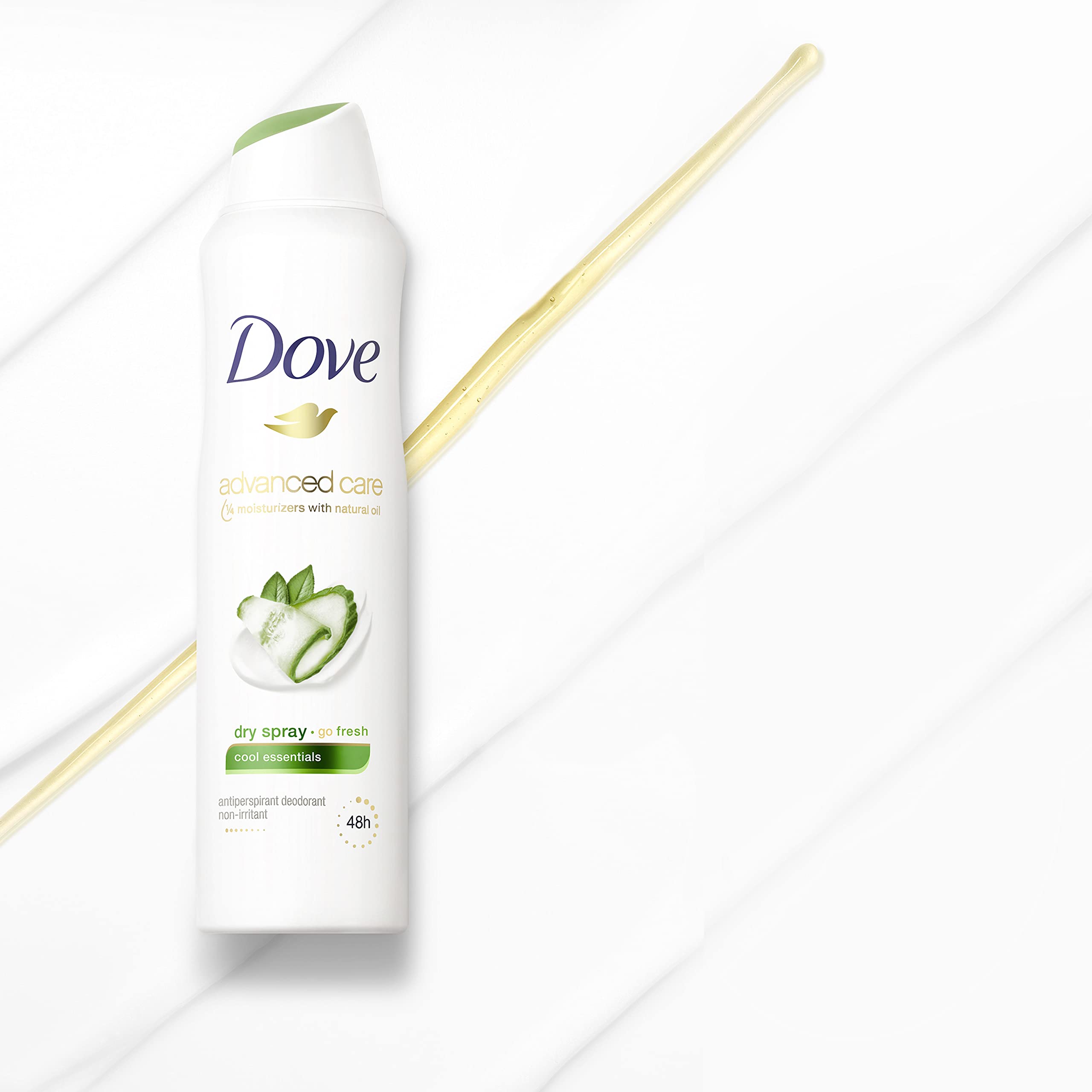 Dove Advanced Care Dry Spray Antiperspirant Deodorant For Women Cool Essentials 48 Hour Deodorant Protection 3.8 oz