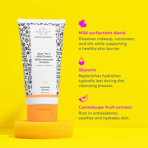 Drunk Elephant Beste No. 9 Jelly Cleanser - Gentle Face Wash and Makeup Remover for All Skin Types (150 mL / 5 Fl Oz)