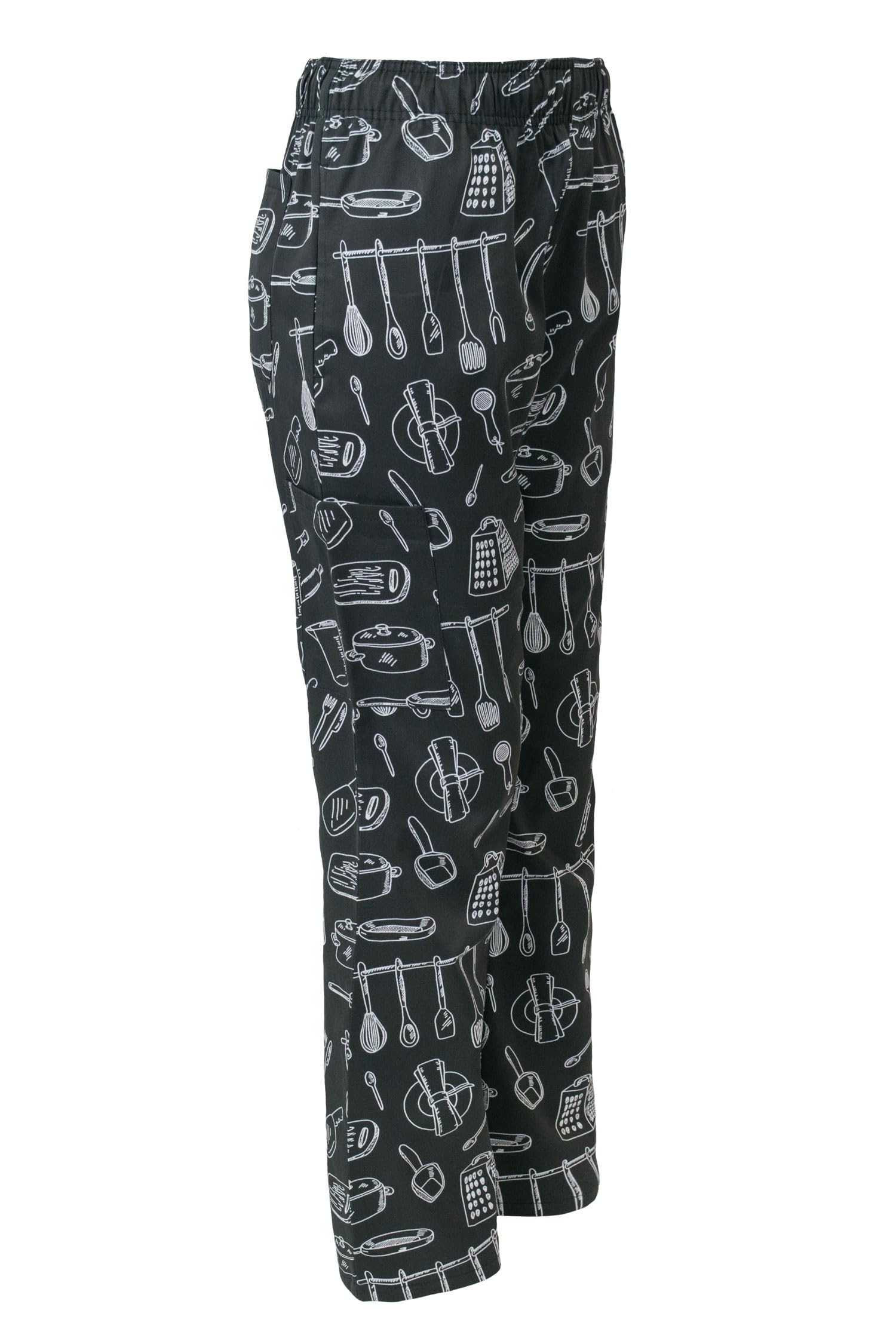 Chef Code Modern Fit Unisex Cargo Chef Pants, Elastic Waist CC220 (US, Alpha, 3X-Large, Regular, Regular, Pots & Pans)