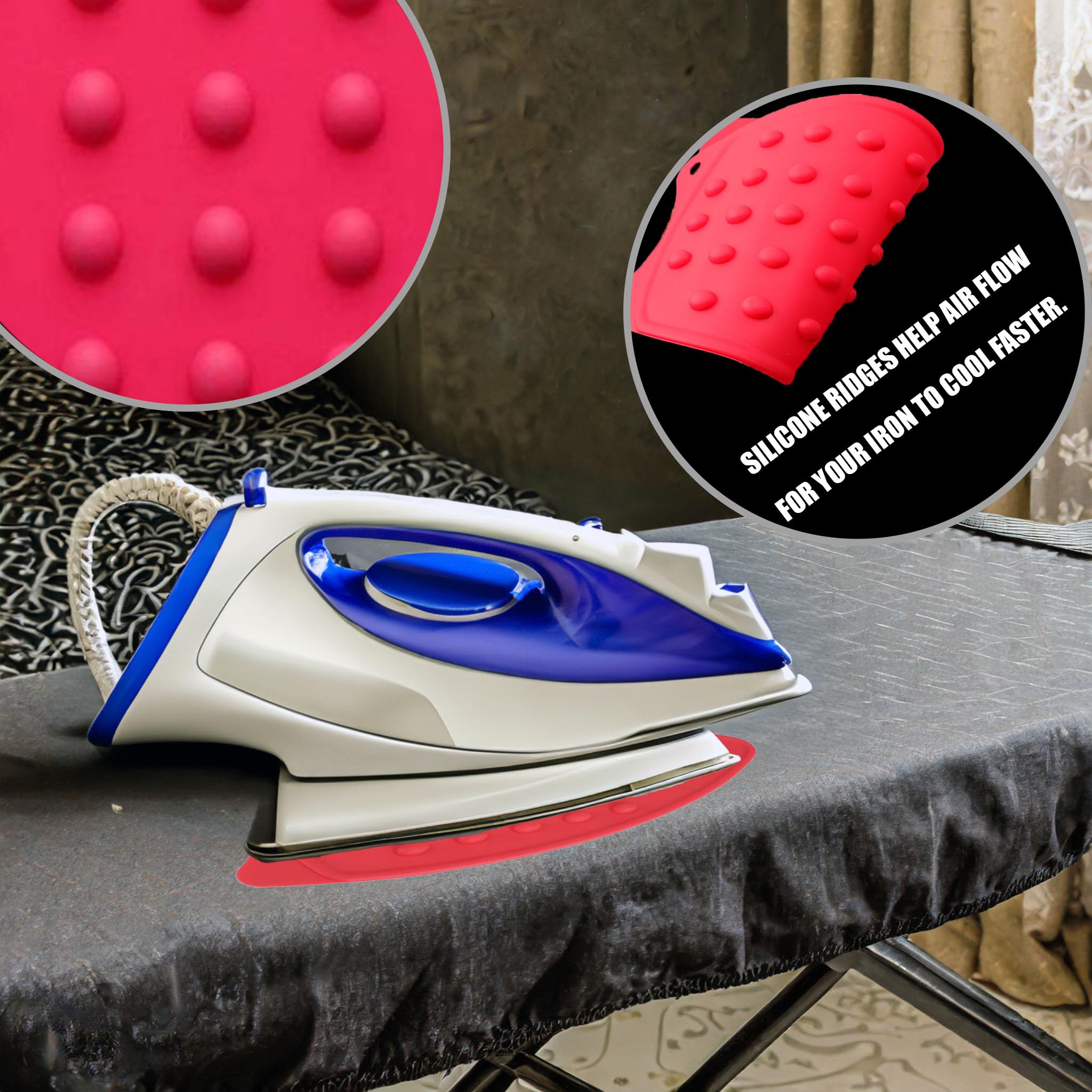 SAMZAREULO Multipurpose Silicone Iron Rest Pad for Ironing Board Hot Resistant Mat