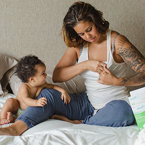 Evenflo Feeding Disposable Breast Pads for Nursing Women, Breathable and High Absorbency, White, 60 Count