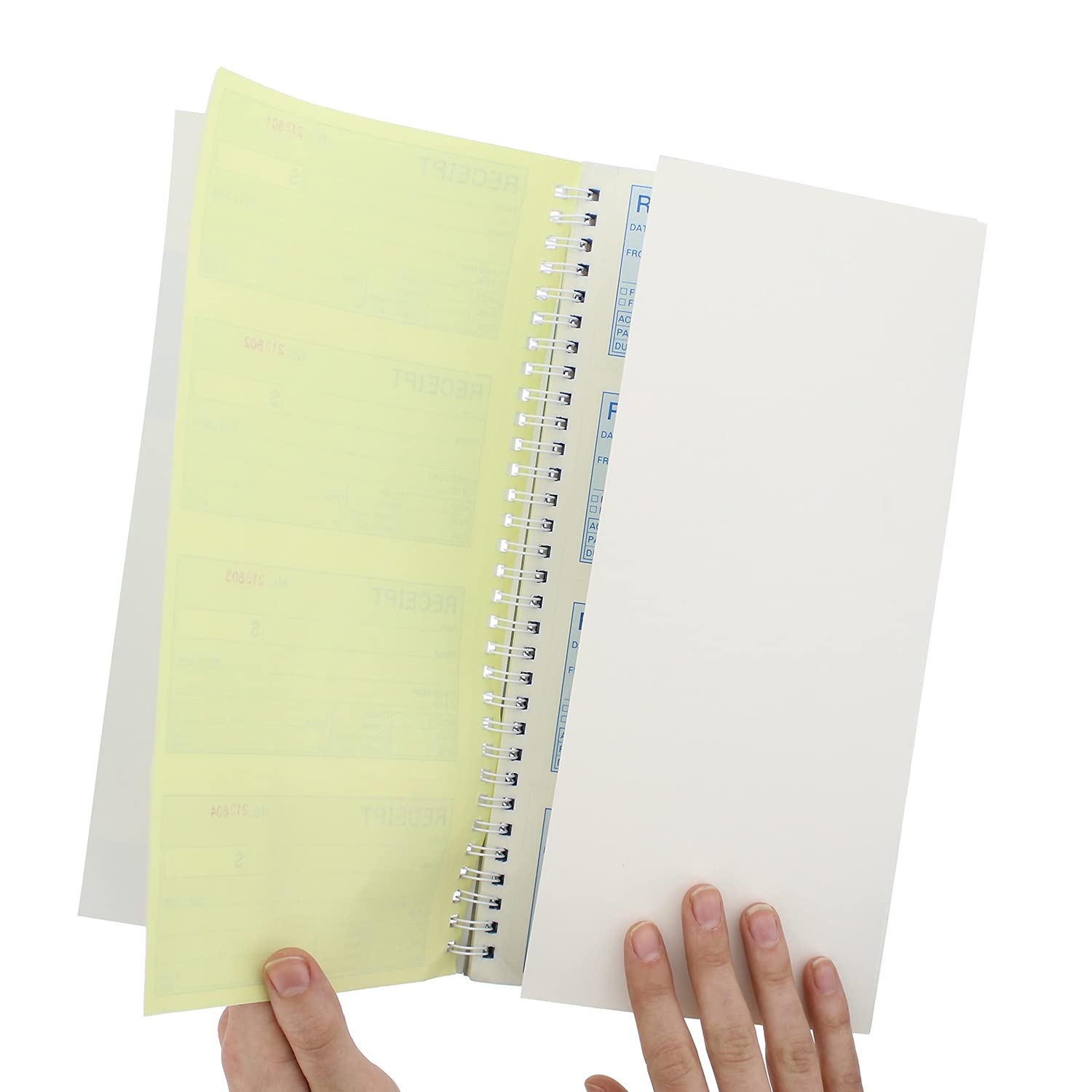 Lot45 Money Rent Receipt Book for Small Business 5 Piece Set, 5x11in - Cash Receipt Books 2 Part Carbonless Spiral Bound