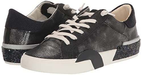 Dolce Vita Women's Zina Sneaker, Gunmetal Leather, 8.5