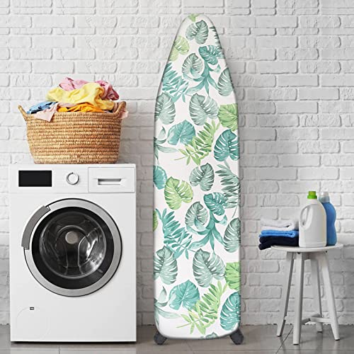 Ironing Board Cover and Pad 15x54 Inch, Iron Board Cover with Padding, Iron Board Cover Large Fits All Standard Sizes, Silicone Coating, Scorch Resistant, Extra Thick Covers with Elastic Edge