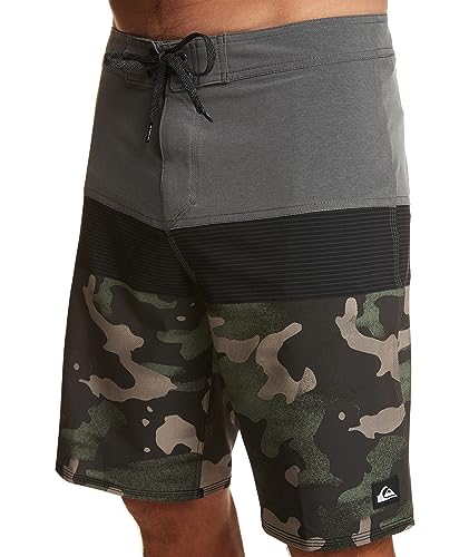 Quiksilver Men's Standard Surfsilk Panel 20 Boardshort Swim Trunk, Iron GATE 233