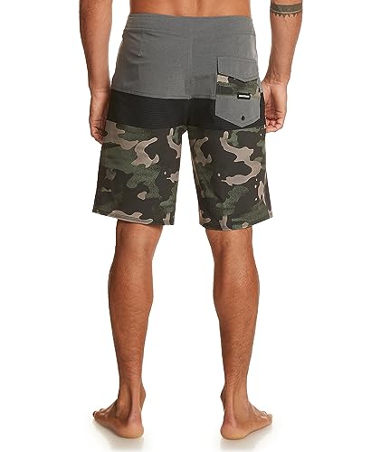 Quiksilver Men's Standard Surfsilk Panel 20 Boardshort Swim Trunk, Iron GATE 233