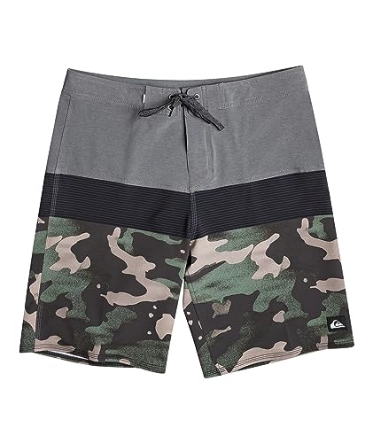 Quiksilver Men's Standard Surfsilk Panel 20 Boardshort Swim Trunk, Iron GATE 233