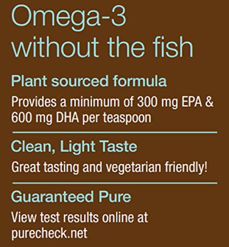 Nature's Way NutraVege Extra-Strength Omega-3 Plant Based Liquid Supplement- Vegan- Cranberry Orange Flavored, 6.8 oz