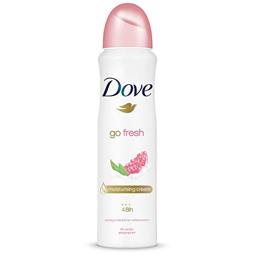 Dove Deodorant Go Fresh Pomegranate & lemon Verbena Scent Antiperspirant 150ml Can (6 Cans)
