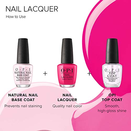 OPI Nail Lacquer, Opaque & Vibrant Crème Finish Black Nail Polish, Up to 7 Days of Wear, Chip Resistant & Fast Drying, Black Onyx, 0.5 fl oz