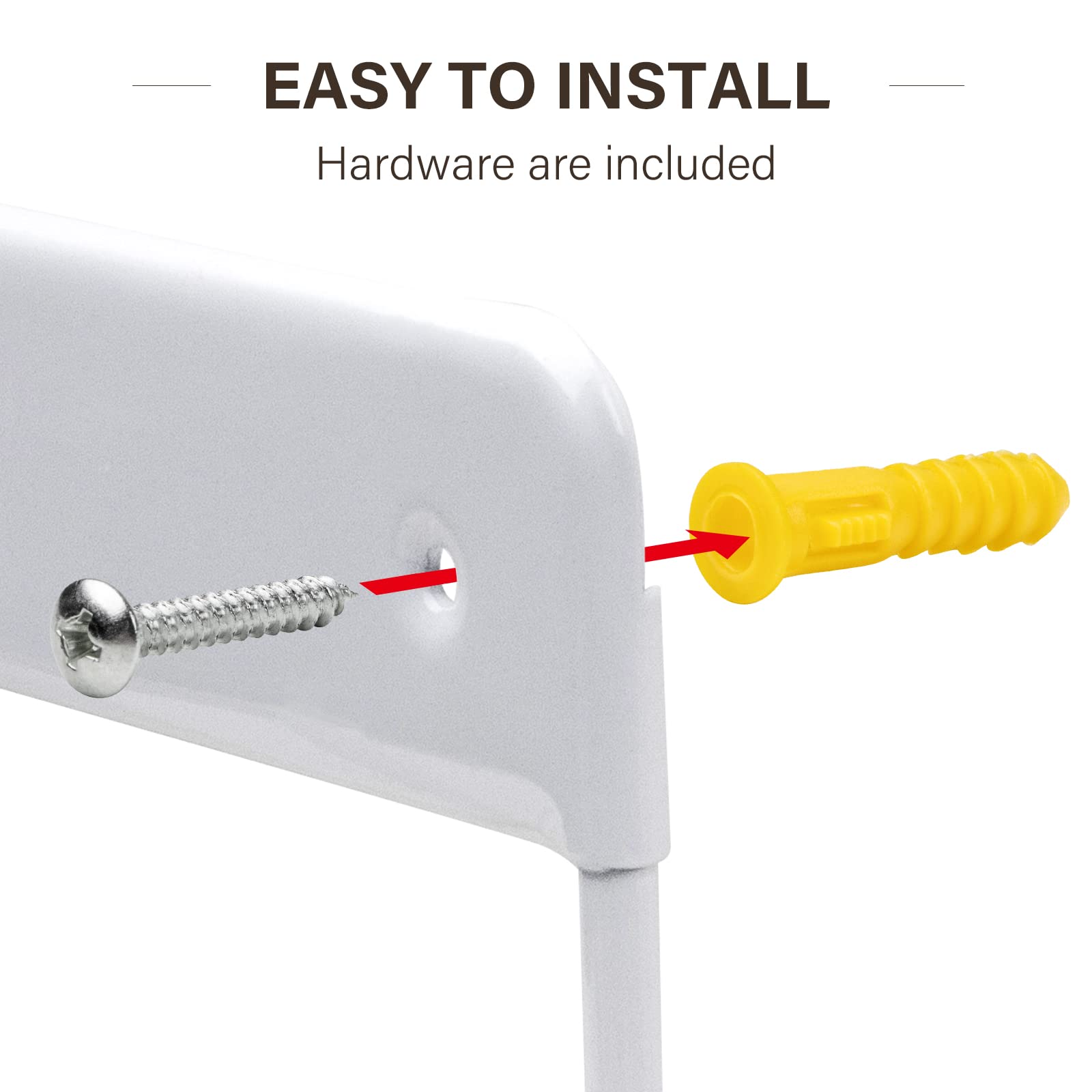 Alpinista Ironing Board Hanger Iron Board Wall Mount for Laundry Rooms, White