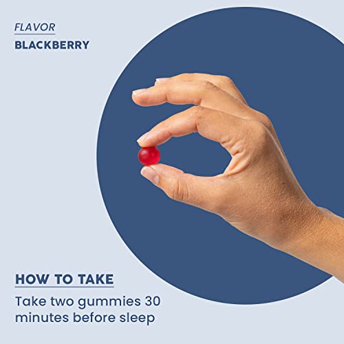Bloom Nutrition Sleep Well | Soothing BlackBerry Melatonin Gummies for Better Rest | Fall Asleep Fast and Wake Up Refreshed | 60 Gummy Chewables