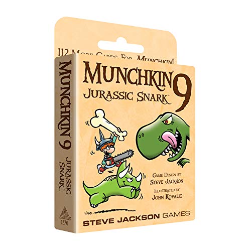 Steve Jackson Games Munchkin 9 β Jurassic Snark Card Game (Expansion) |112-Card Expansion | Adults, Kids, & Family Game | Fantasy Adventure RPG | Ages 10+ | 3-6 Players | Avg Play Time 120 Min