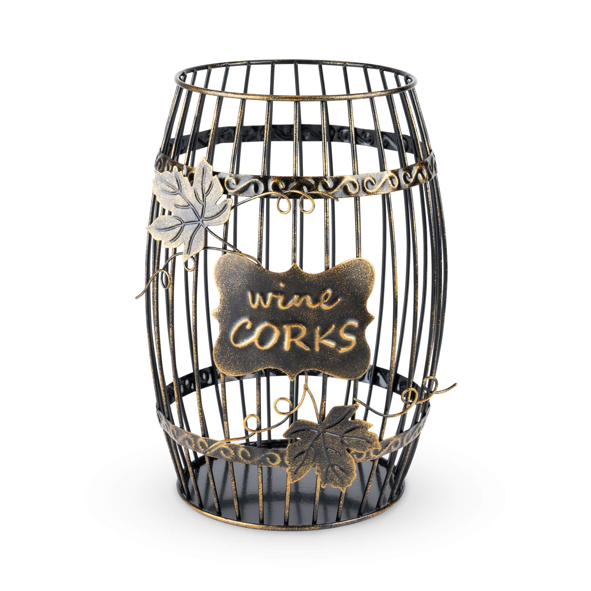 True Display Wine Kitchen, Barrel Cage Holder Collector Decorative Vino Cork Storage Box Container Gift, Set of 1, Brown