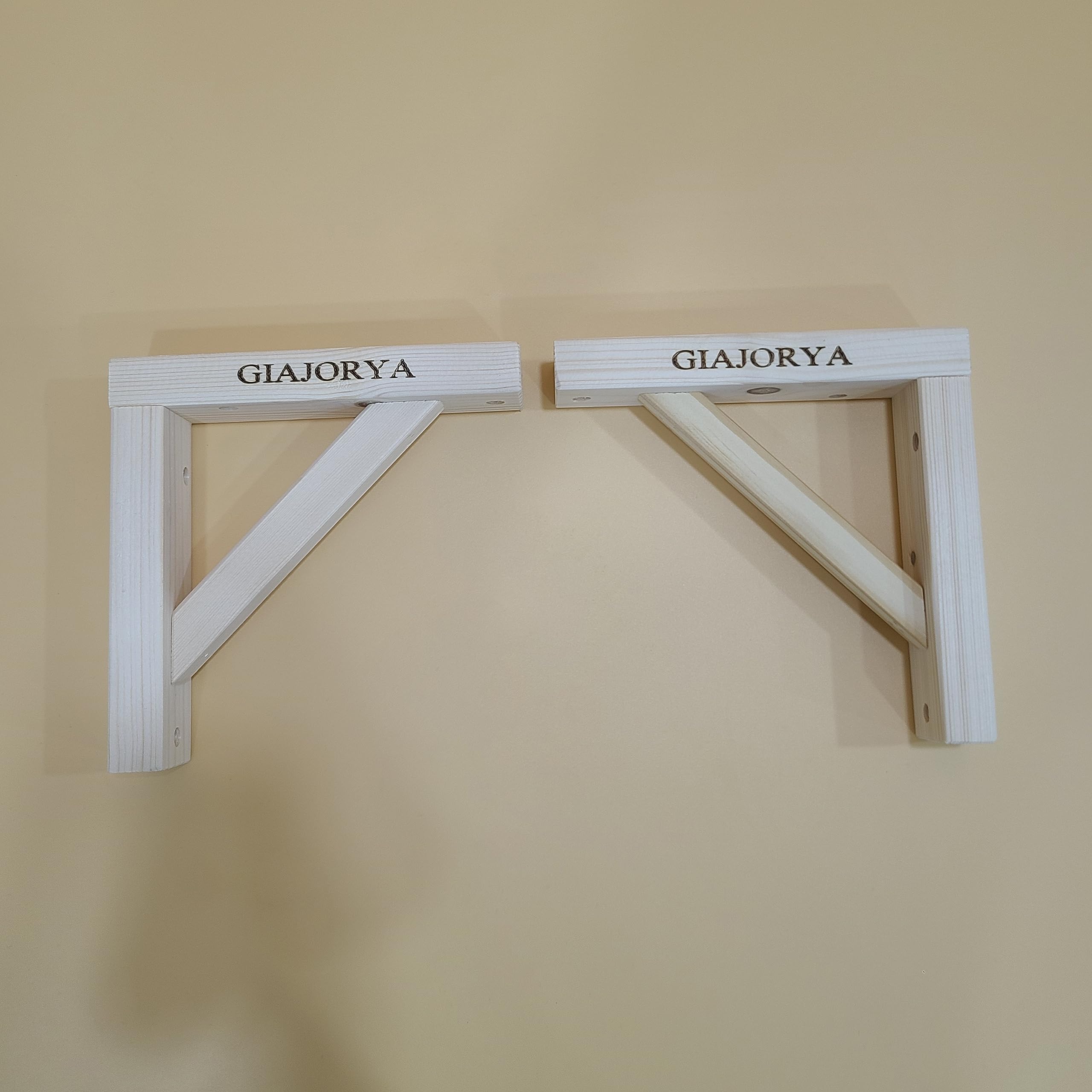 GIAJORYA Non-metal shelf brackets High-quality wooden frame bracket, strong support, easy installation